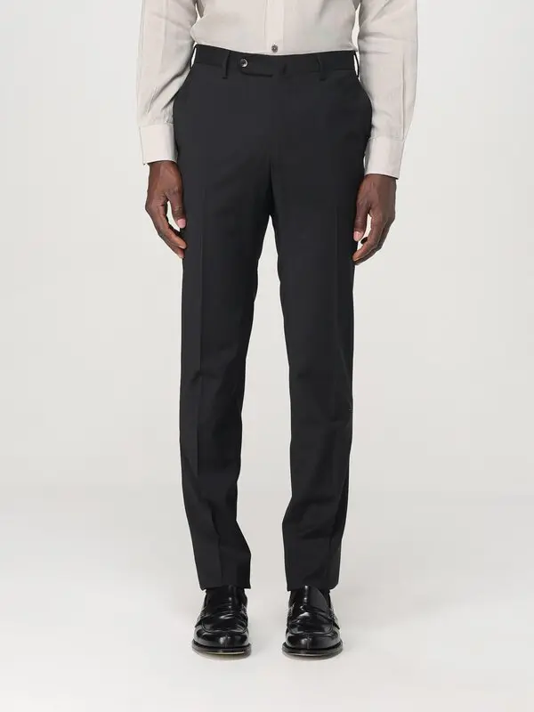 PT TORINO Tailored Stretch Cotton And Silk Blend Trousers - Black