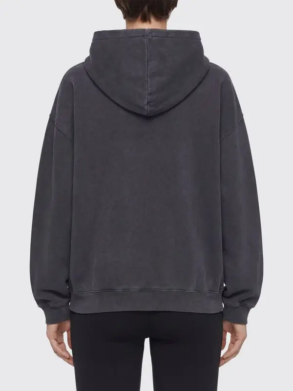ANINE BING Cotton Hoodie With Logo - Black