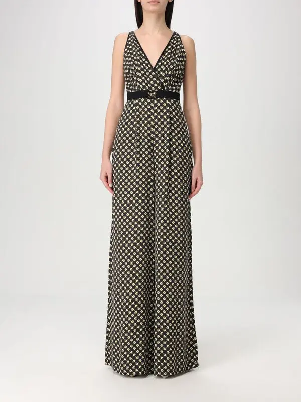 Elisabetta Franchi Printed Jumpsuit - Black