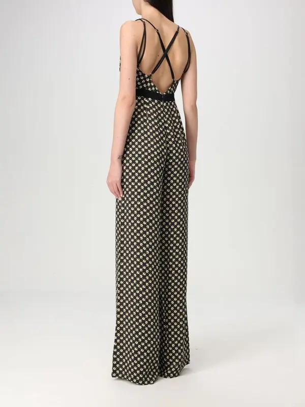 Elisabetta Franchi Patterned Viscose Jumpsuit - Black - 40
