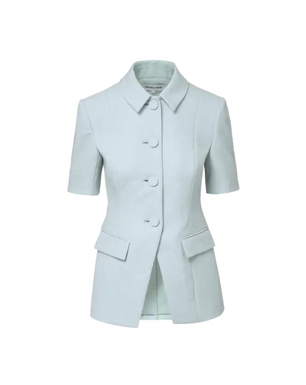 Veronica Beard Bodie Jacquard Blazer - Blue Stream