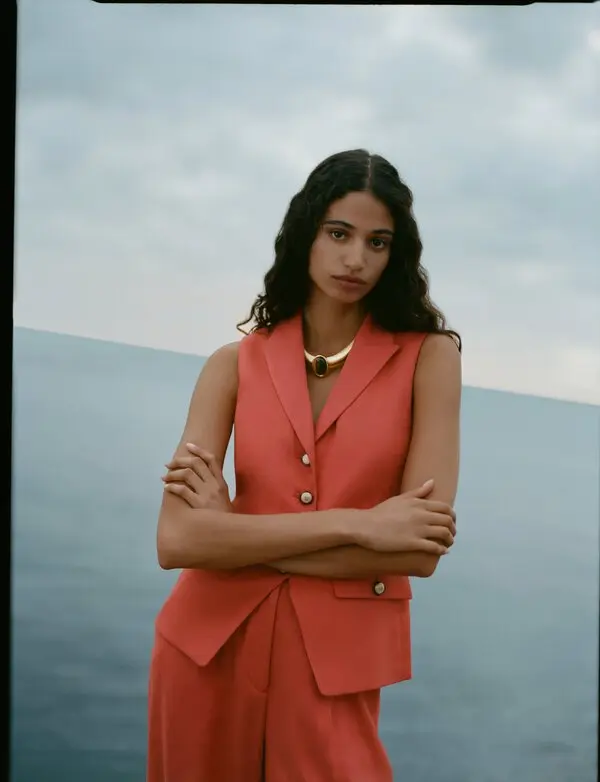 Veronica Beard Benny Linen Vest