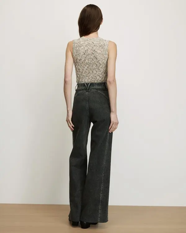 Veronica Beard Jerrel Cropped Knit Tank Top