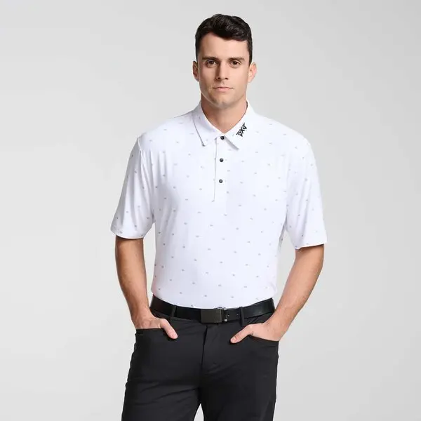 PXG Comfort Fit Tour Succulent Polo - White