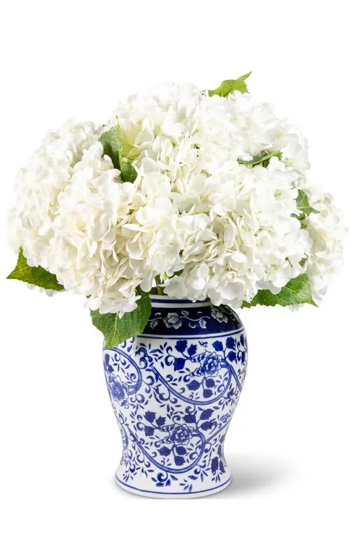 COCOBELLA Tinsley Realtouch Hydrangea Arrangement - Snow