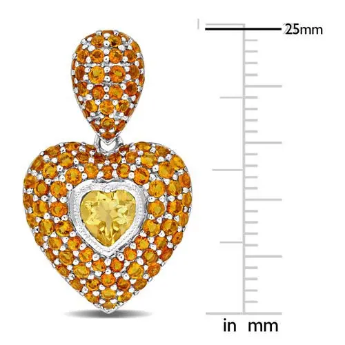 JULIANNA B. Gemstone Cluster Dangle Earrings - Citrine