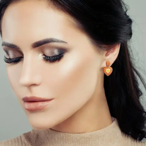 JULIANNA B. Gemstone Cluster Dangle Earrings - Citrine