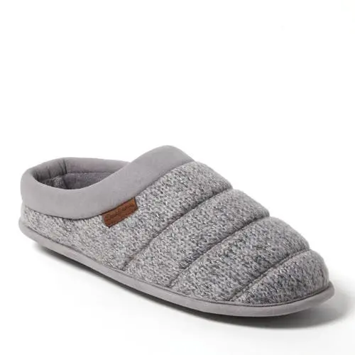 DEARFOAMS Asher Marled Knit Clog Slipper - Grey