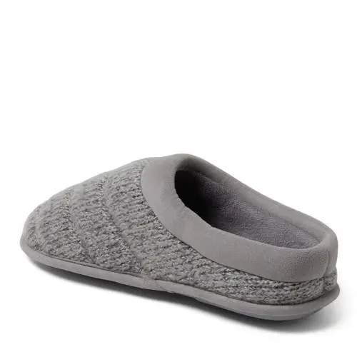 DEARFOAMS Asher Marled Knit Clog Slipper - Grey