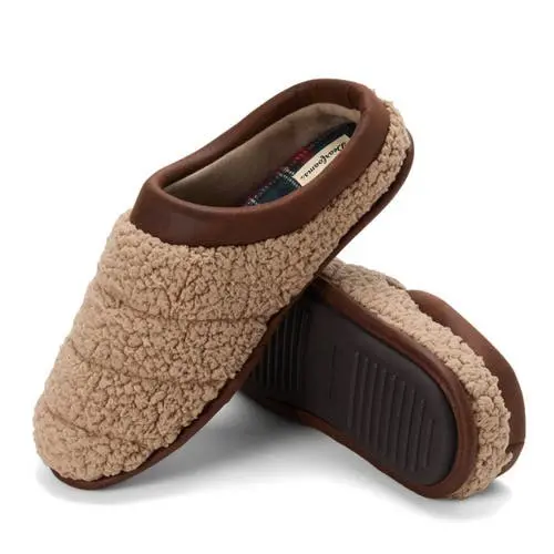 DEARFOAMS Asher Marled Knit Clog Slipper - Latte