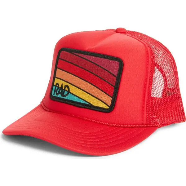 FRIDAY FEELIN’ Patch Trucker Hat - Red