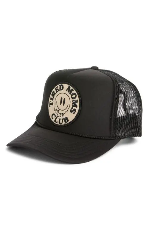 FRIDAY FEELIN’ Friday Feelin' Tired Moms Club Trucker Hat - Black