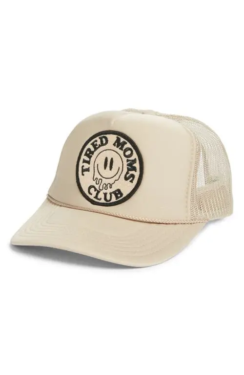 FRIDAY FEELIN’ Friday Feelin' Tired Moms Club Trucker Hat - Tan