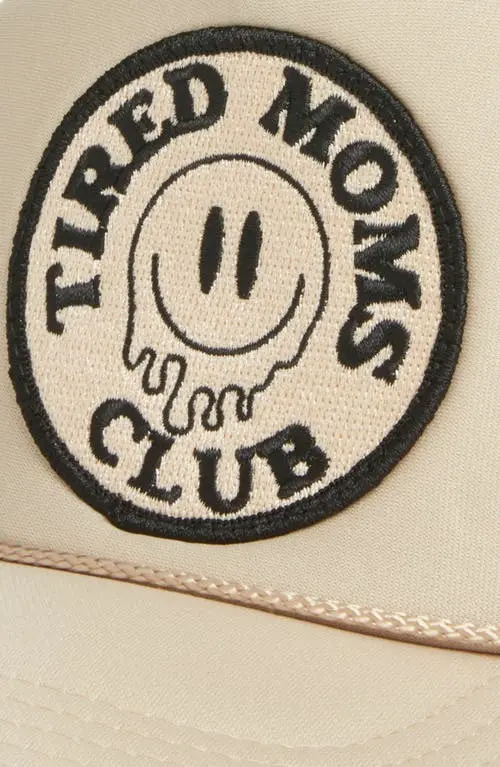 FRIDAY FEELIN’ Friday Feelin' Tired Moms Club Trucker Hat - Tan