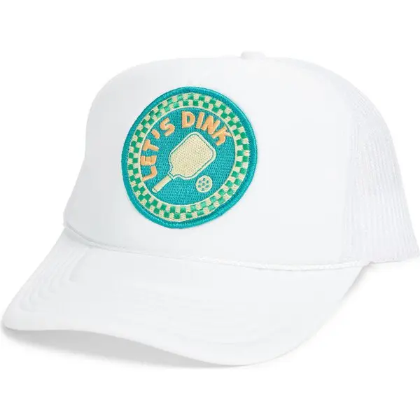 FRIDAY FEELIN’ Patch Trucker Hat - White