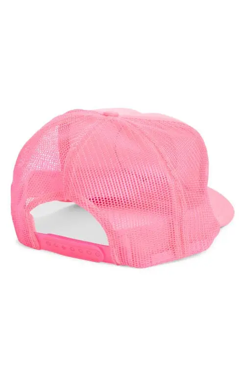 FRIDAY FEELIN’ Lightening Bolt Patch Trucker Hat - Pink