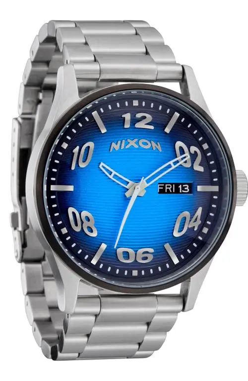 Nixon The Sentry Fisheye Bracelet Watch - Fisheye/silver/polar Blue