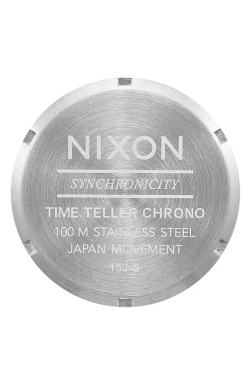 Nixon Time Teller Chronograph Bracelet Watch - Silver/midnight/silver