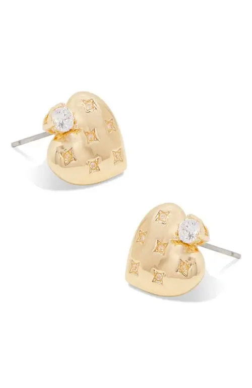 BROOK & YORK Lillian Heart Stud Earrings