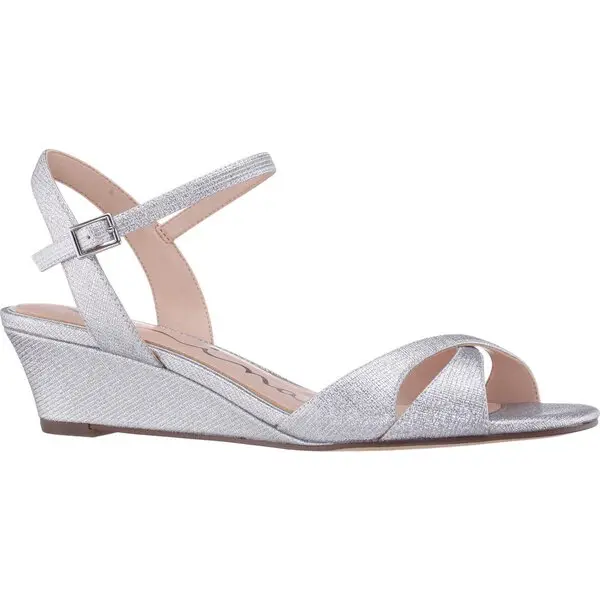 Nina Flora Ankle Strap Wedge Sandals