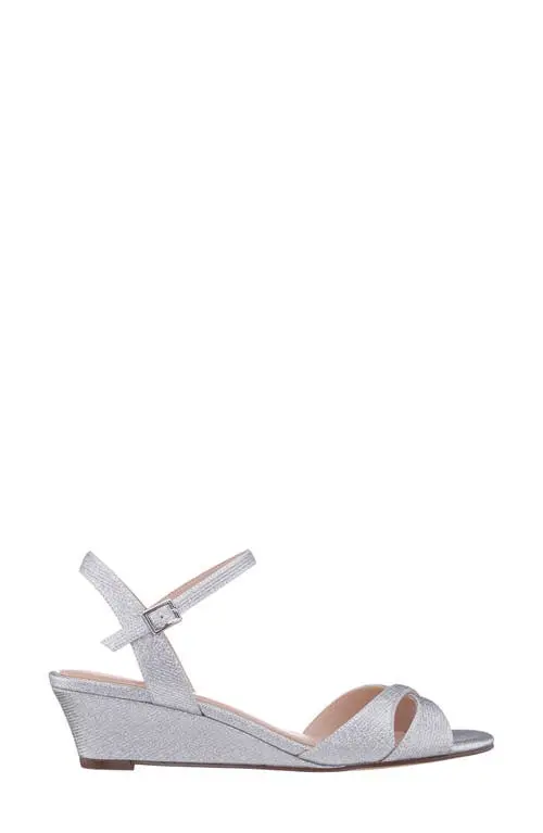 Nina Flora Ankle Strap Wedge Sandals