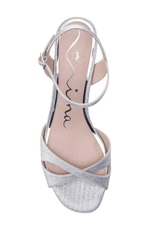Nina Flora Ankle Strap Wedge Sandals