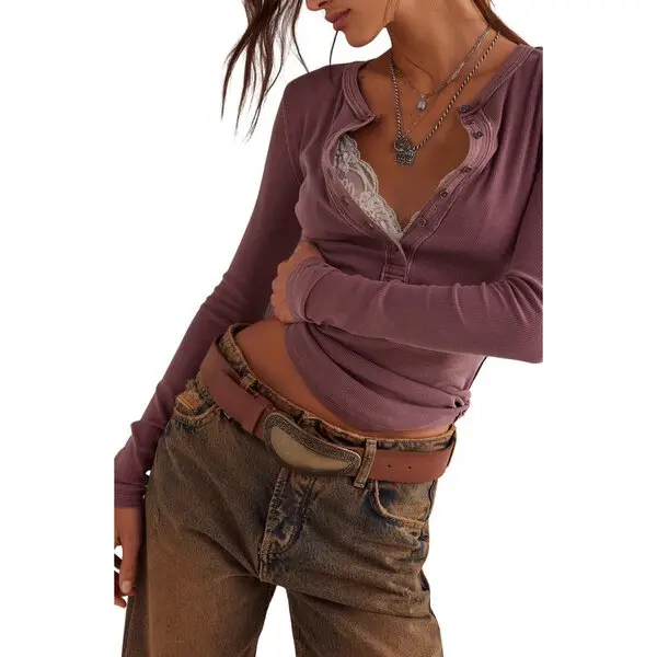 Free People Jamie Henley Top - Red Bark