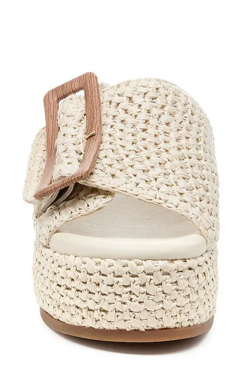 KELSI DAGGER BROOKLYN Dover Woven Platform Sandal - Shell