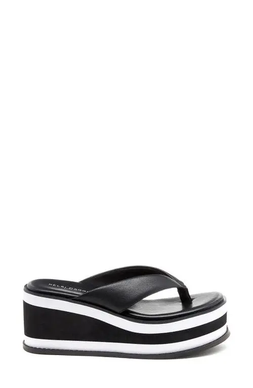 KELSI DAGGER BROOKLYN Gigi Striped Platform Wedge Flip Flop