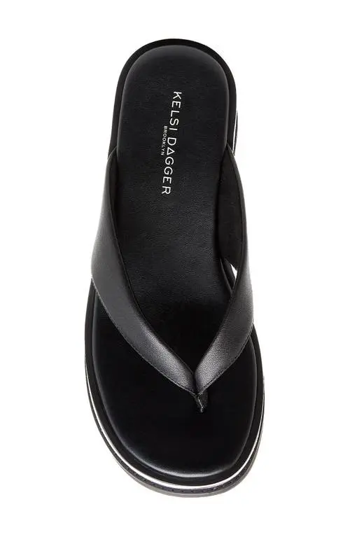 KELSI DAGGER BROOKLYN Gigi Striped Platform Wedge Flip Flop