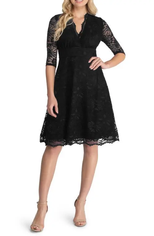 KIYONNA Lace Midi Dress - Onyx