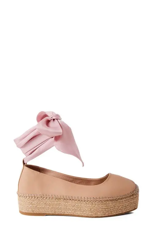 Free People Starboard Ankle Wrap Platform Espadrille - Light Tan