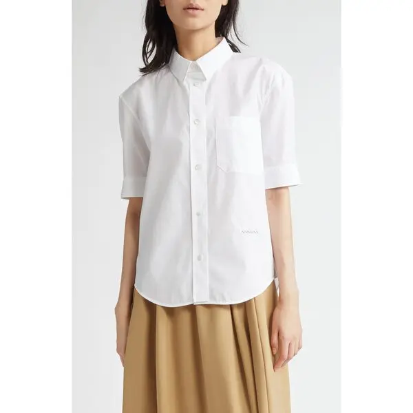 Marni Short Sleeve Poplin Button-up Shirt