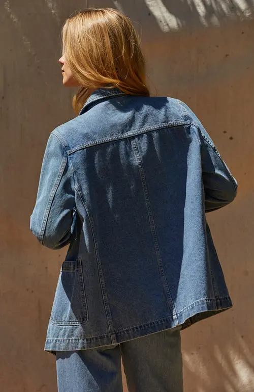 CRESCENT Double-breasted Denim Blazer