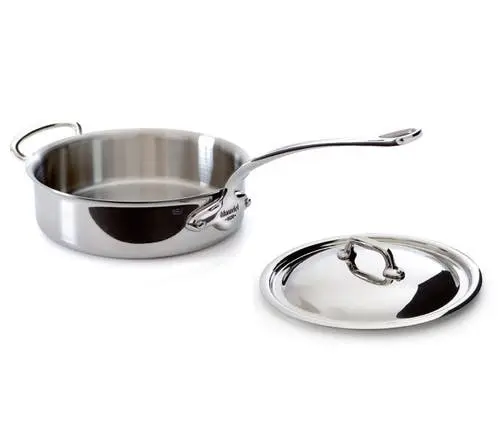 MAUVIEL M'cook 3.2 Qt. Stainless Steel Saute Pan & Lid - Silver