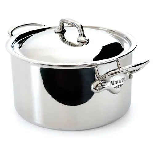 MAUVIEL M'cook 6.4 Qt. Stainless Steel Stewpan & Lid - Silver