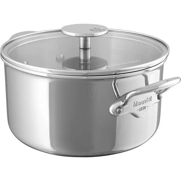 MAUVIEL M'cook Stainless Steel Casserole Dish W/glass Lid - Silver