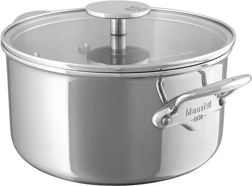 MAUVIEL M'cook Stainless Steel Casserole Dish W/glass Lid - Silver