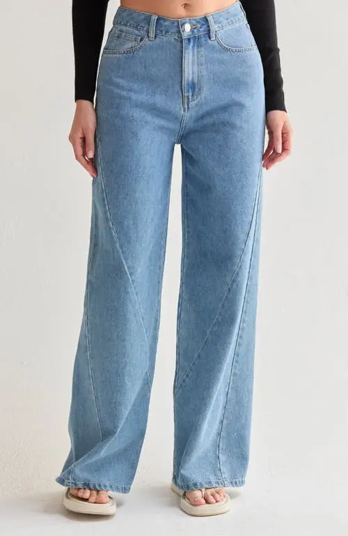 CRESCENT Wide-leg Denim Pants - Denim Blue