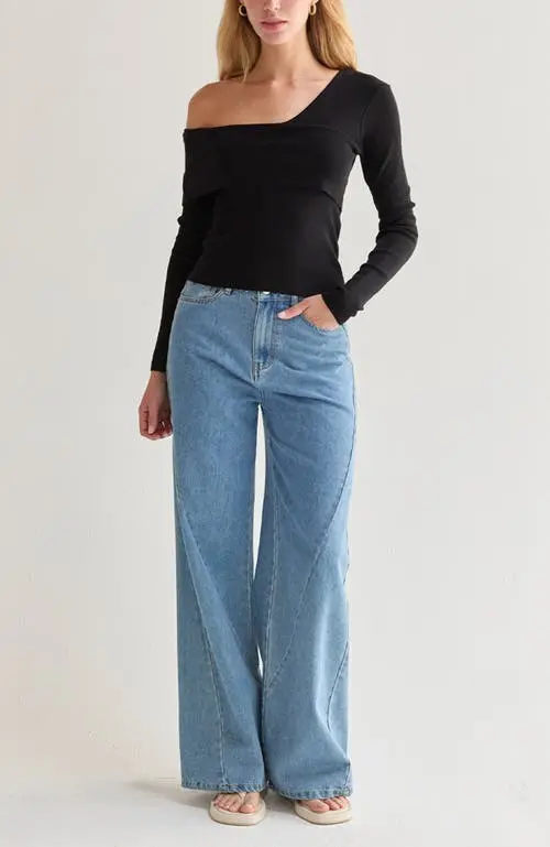 CRESCENT Wide-leg Denim Pants