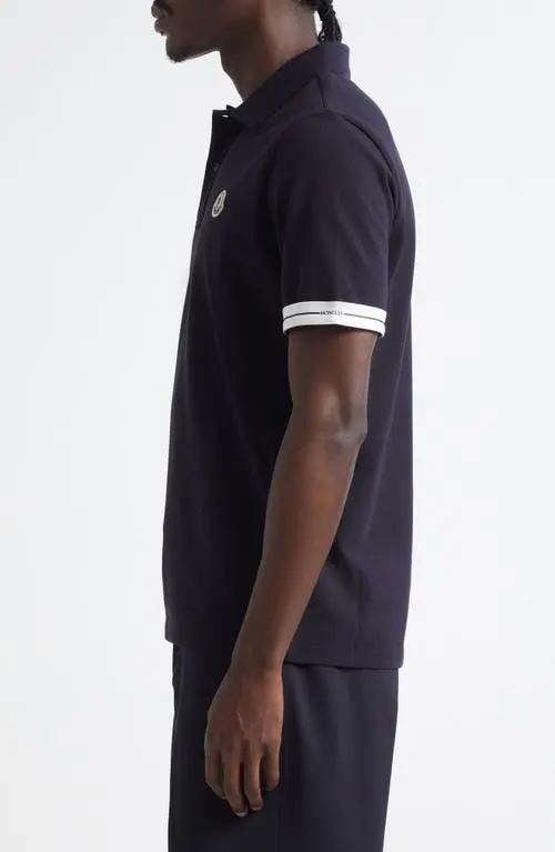Moncler Tipped Cotton Piqué Polo