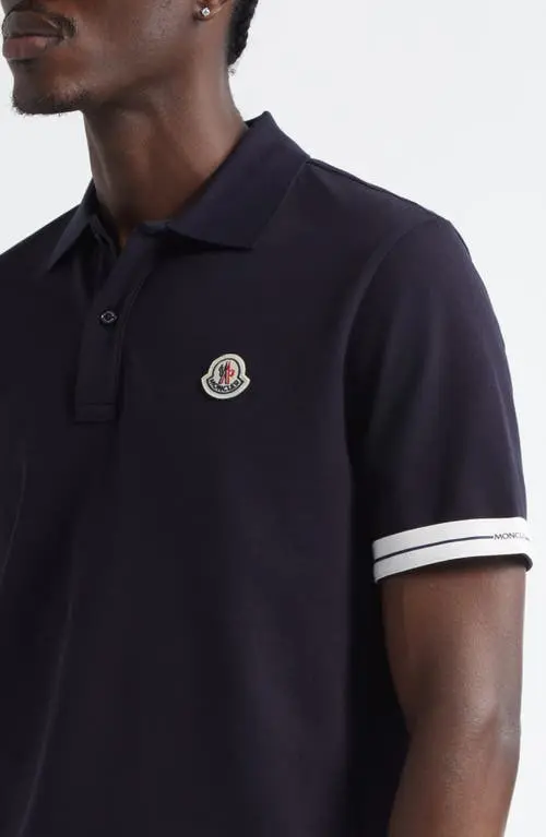 Moncler Tipped Cotton Piqué Polo
