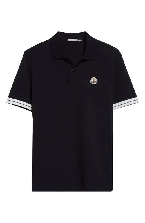 Moncler Tipped Cotton Piqué Polo