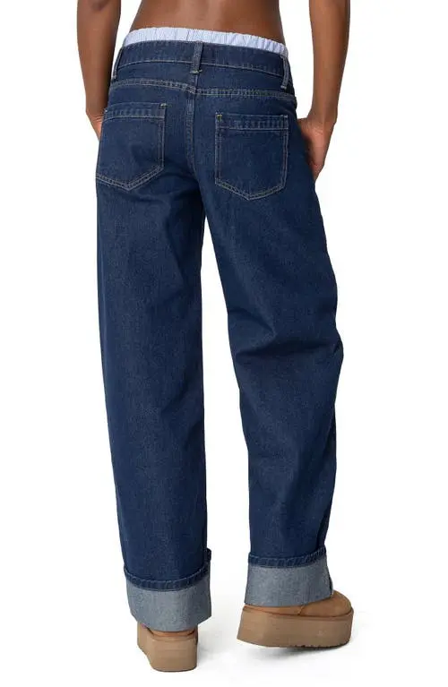 EDIKTED Low Rise Wide Leg Jeans