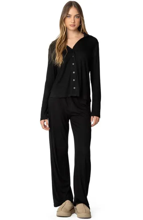 EDIKTED Justina Lounge Pants - Black