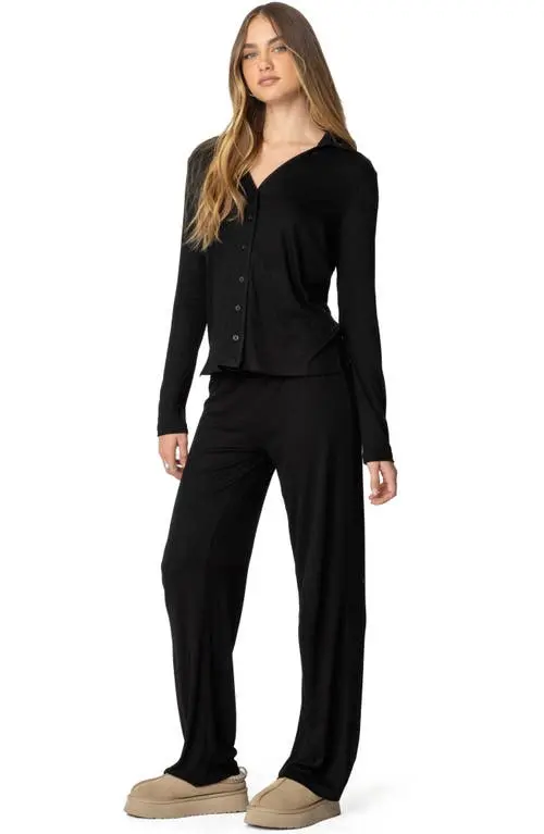 EDIKTED Justina Lounge Pants - Black