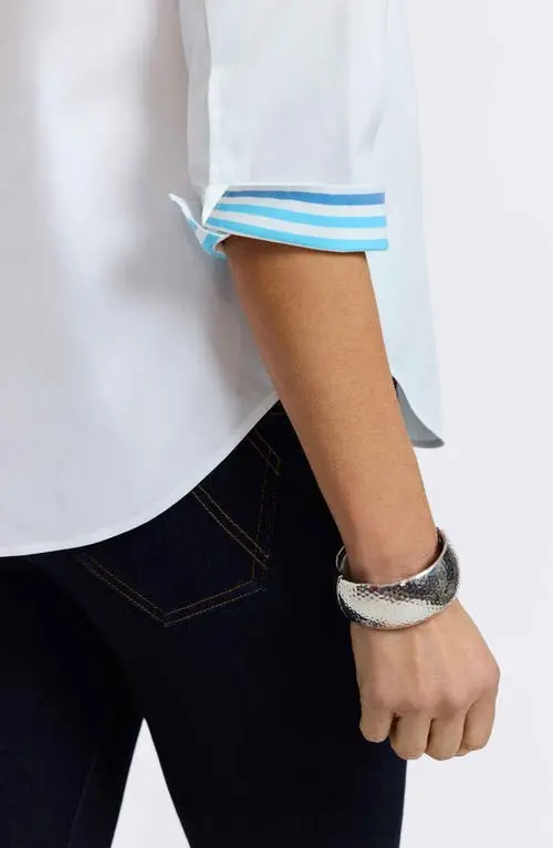 Foxcroft Margie Three-quarter Sleeve Shirt