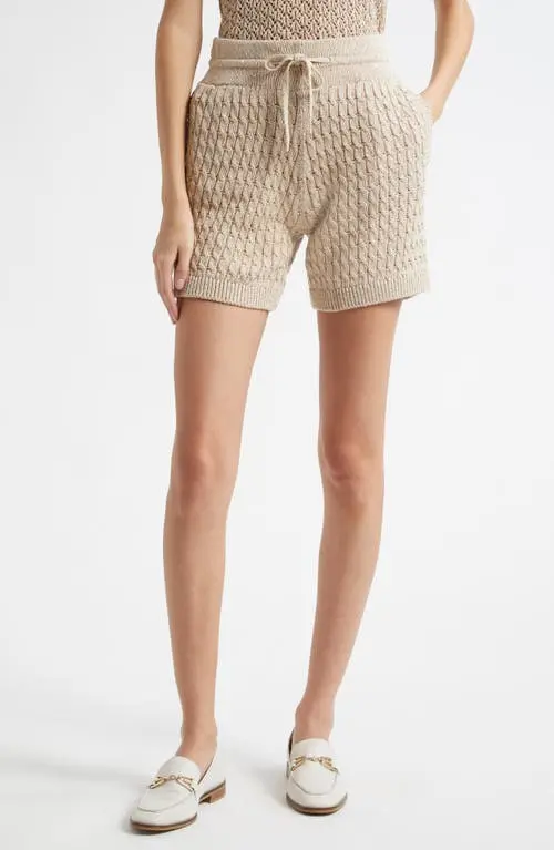 Eleventy Cable Knit Sweater Shorts