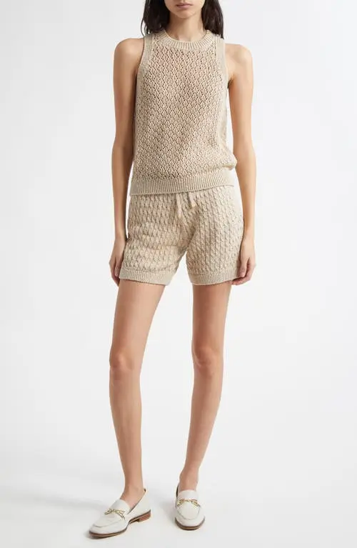 Eleventy Cable Knit Sweater Shorts