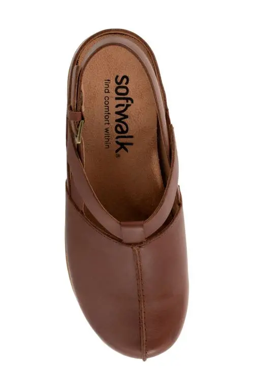 Softwalk Arica Slingback Clog - Brown
